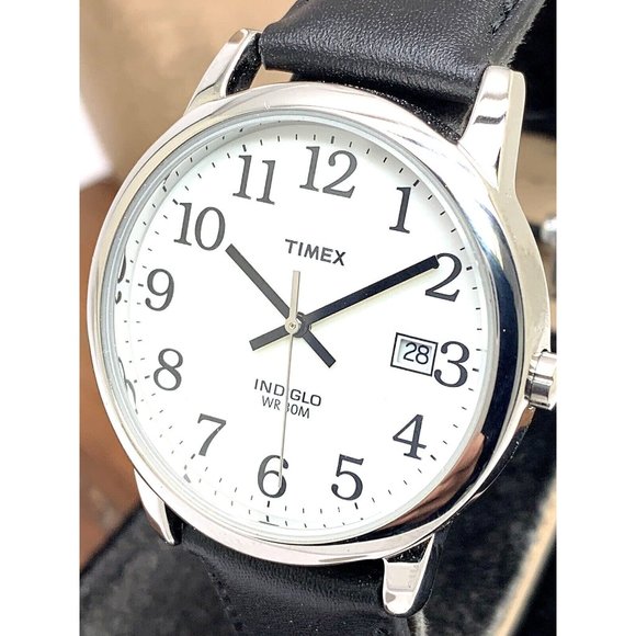 Timex | Accessories | Timex Mens Watch T2h28 Quartz Indiglo White Dial ...